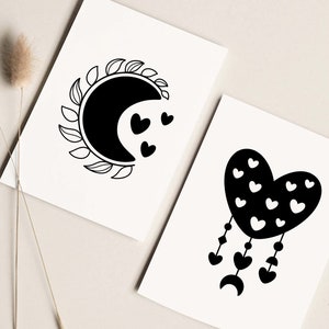 Heart Svg, Black and White Heart Clipart, Happy Valentines Day Svg ...