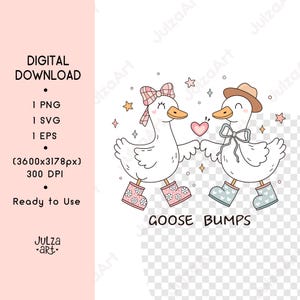 Goose Bumps Png, Goosebumps Svg, Silly Goose Png, Retro Groovy Goose ...