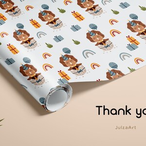 Dinosaur Birthday Seamless Pattern, Happy Birthday Digital Paper ...