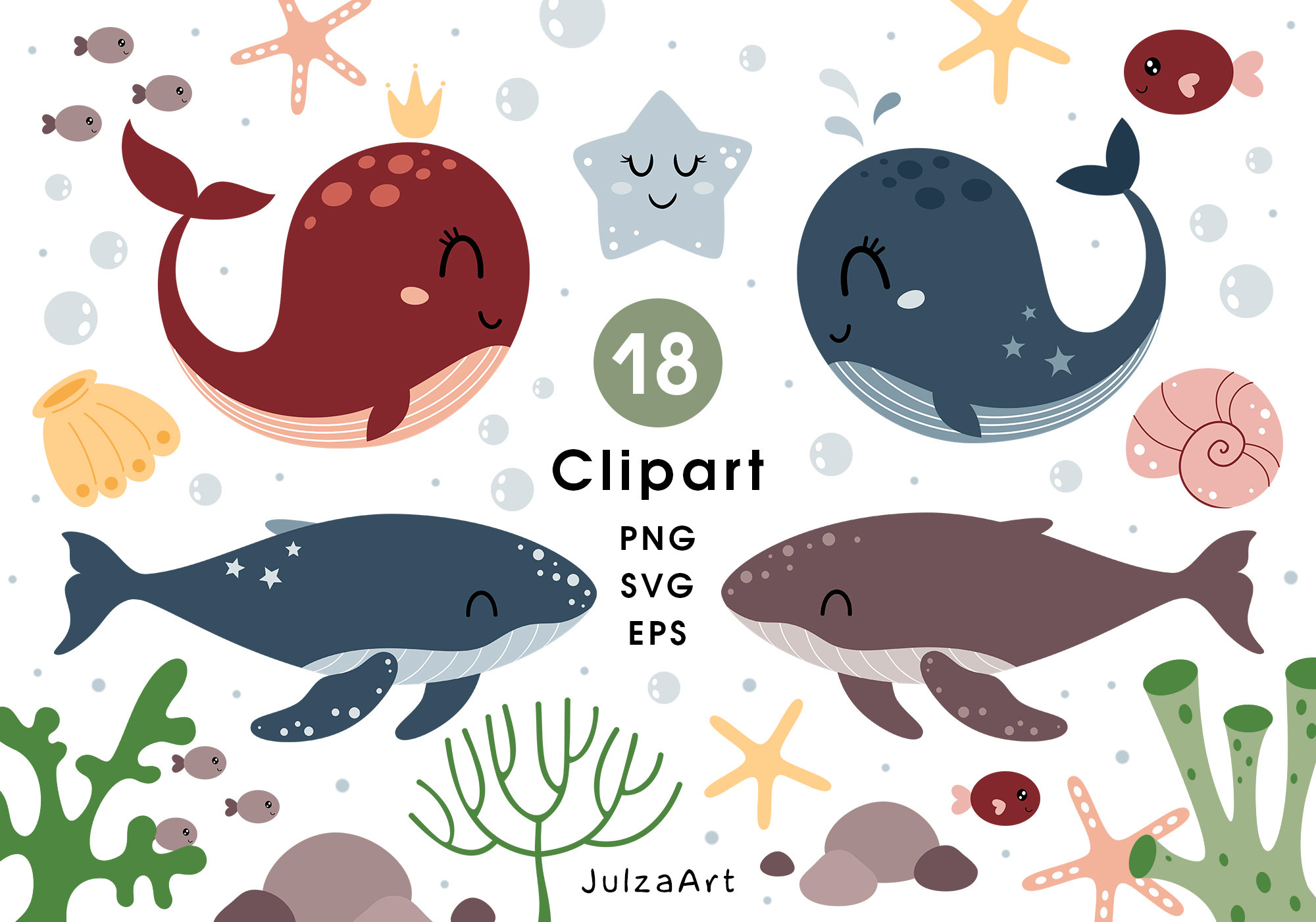 Whale Clipart Boho Whale Svg Nautical Svg Png Killer Whale - Etsy