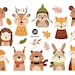 Autumn Woodland Animals Clipart: Fall SVG, Boho Forest Character PNG ...