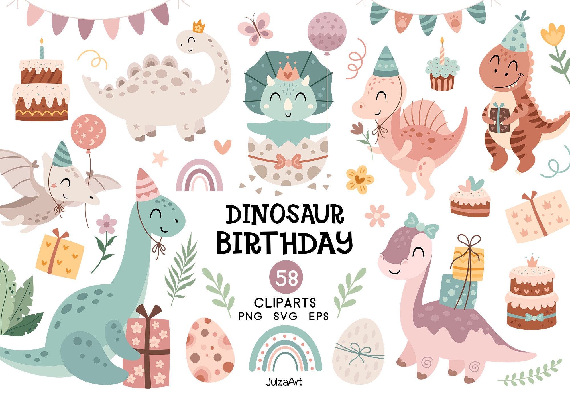 Dinosaur Birthday Clipart