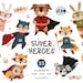 Superhero Svg Animal Superhero Clipart Cute Woodland Animals - Etsy