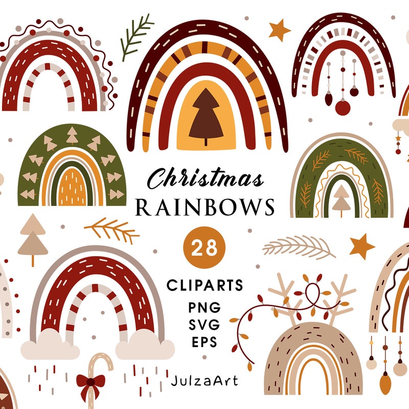 Rainbow Christmas - Etsy