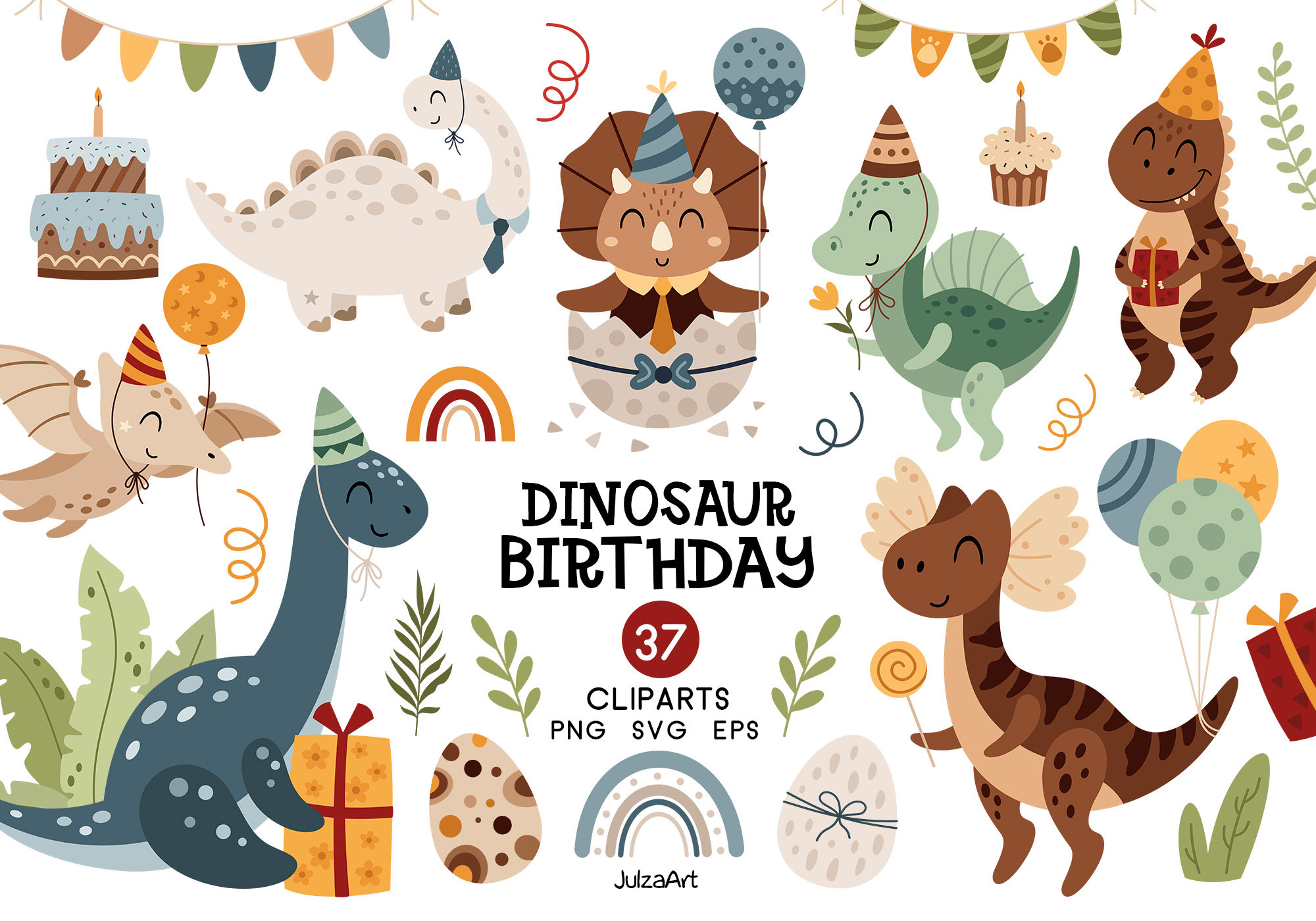 Dinosaur Birthday Clipart, Dinosaur Svg, Happy Birthday Svg, Birthday ...
