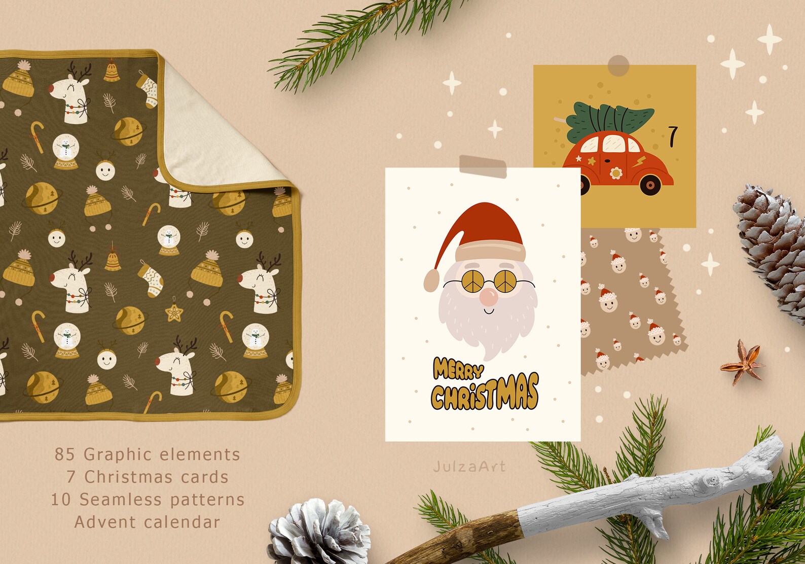 Retro Christmas Clipart Vintage Christmas Svg Christmas - Etsy