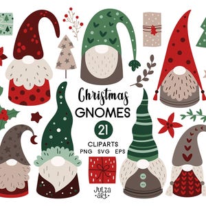 Christmas Gnome Clipart, Gnome Svg, Christmas Clipart, Merry Christmas ...