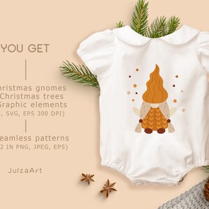 Boho Christmas Clipart, Christmas Tree Svg, Christmas Gnomes Png ...