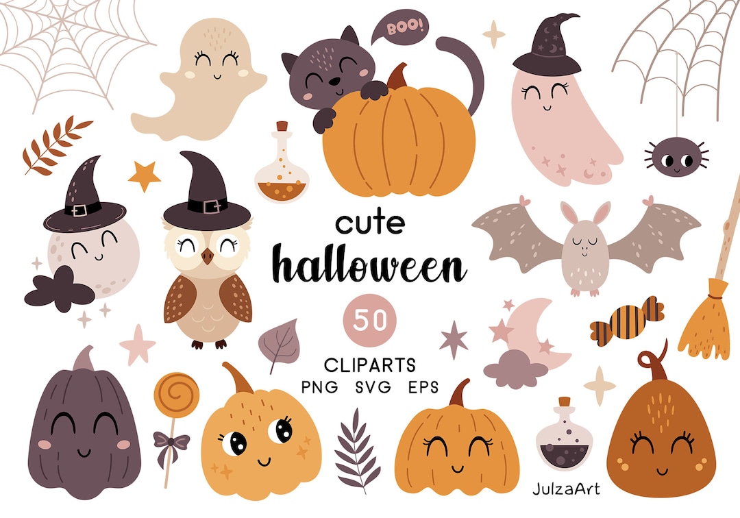 Halloween Clipart, Cute Halloween Svg, Halloween Pumpkin, Kids ...