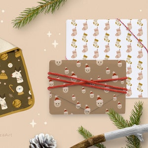 Retro Christmas Seamless Pattern, Vintage Christmas Digital Paper ...