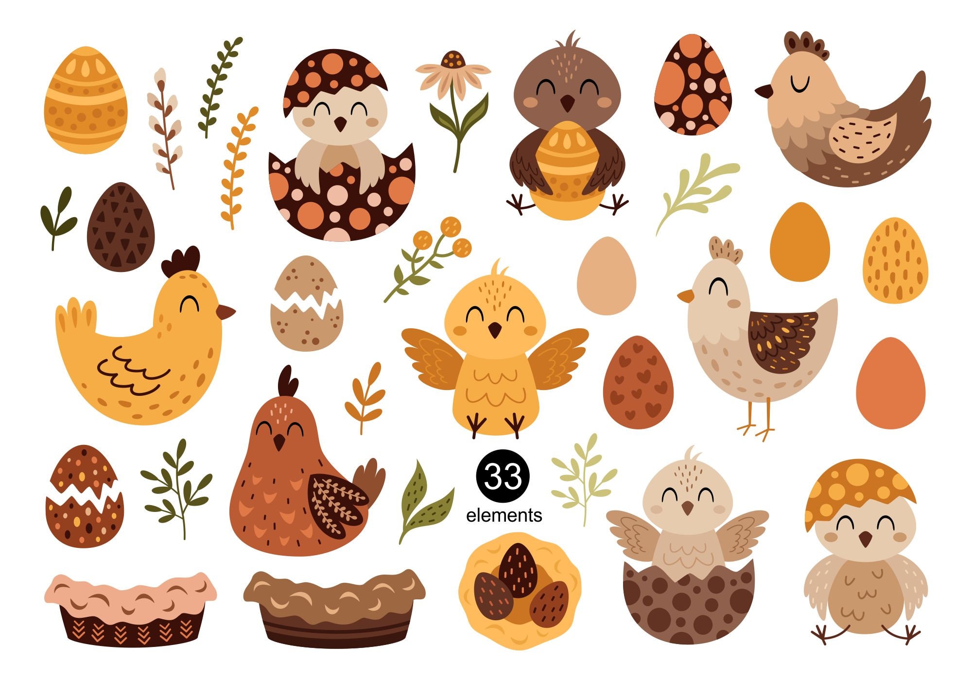 Easter Clipart, Easter Svg, Easter Chicks, Chicken Svg, Happy Easter ...