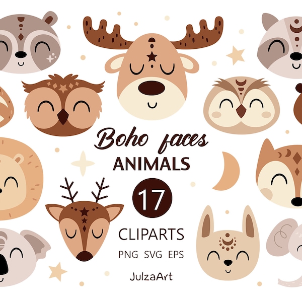Animal Faces - Etsy