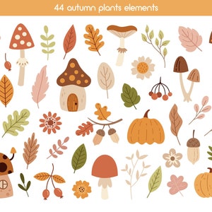 Autumn Animals Clipart, Cozy Fall Svg, Fall Seamless Pattern, Cute ...