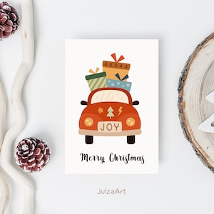 Christmas Clipart Christmas Car Svg Retro Christmas Truck Svg Christmas ...