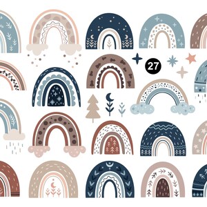 Rainbow Clipart, Winter Rainbows Svg, Christmas Rainbow Png, Boho ...