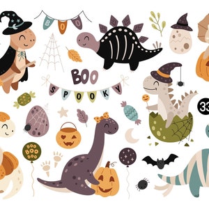 Dinosaur Svg, Halloween Dinosaur Clipart, Kids Halloween Svg, Cute ...