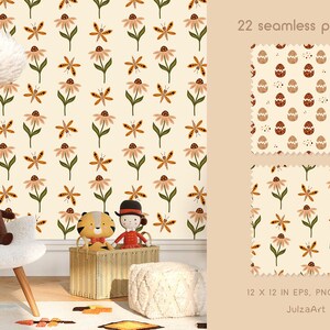 Easter Seamless Pattern, Happy Easter Digital Paper, Easter Eggs ...