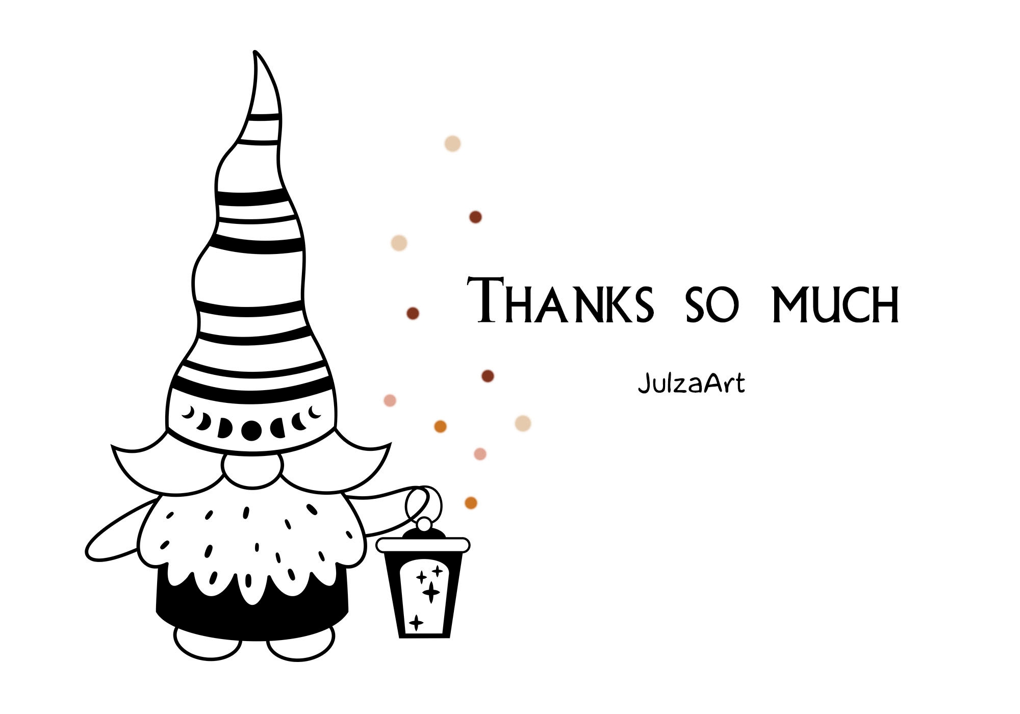 Black and White Christmas Gnome Clipart Scandinavian Gnomes - Etsy