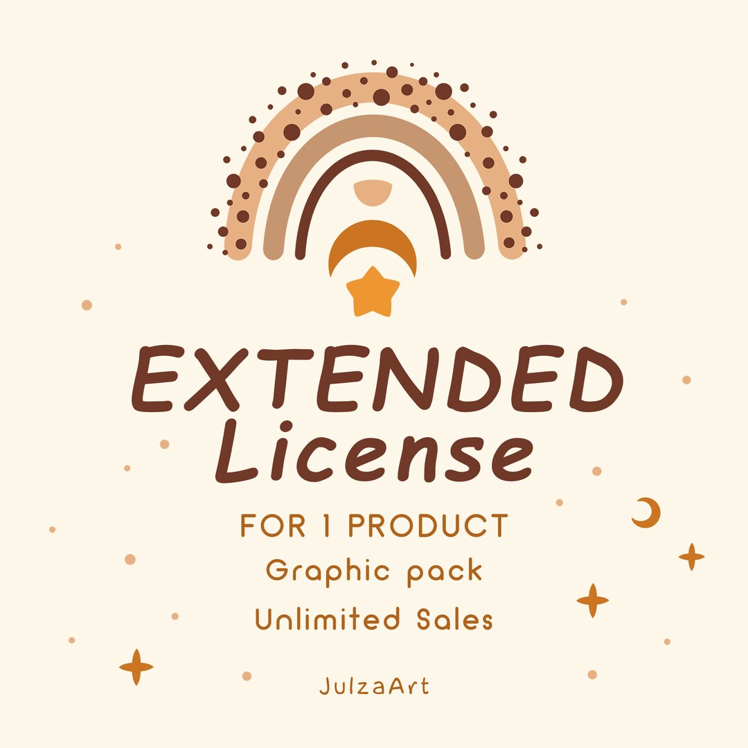 Extended Commercial License - License to Use ONE Graphic Pack in Items ...