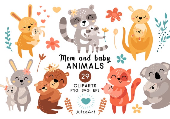 Happy Mother And Baby Animals