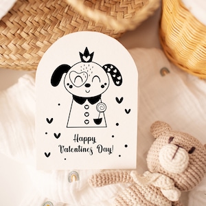 Animal Clipart, Black and White Animal Valentines Clipart, Valentines ...
