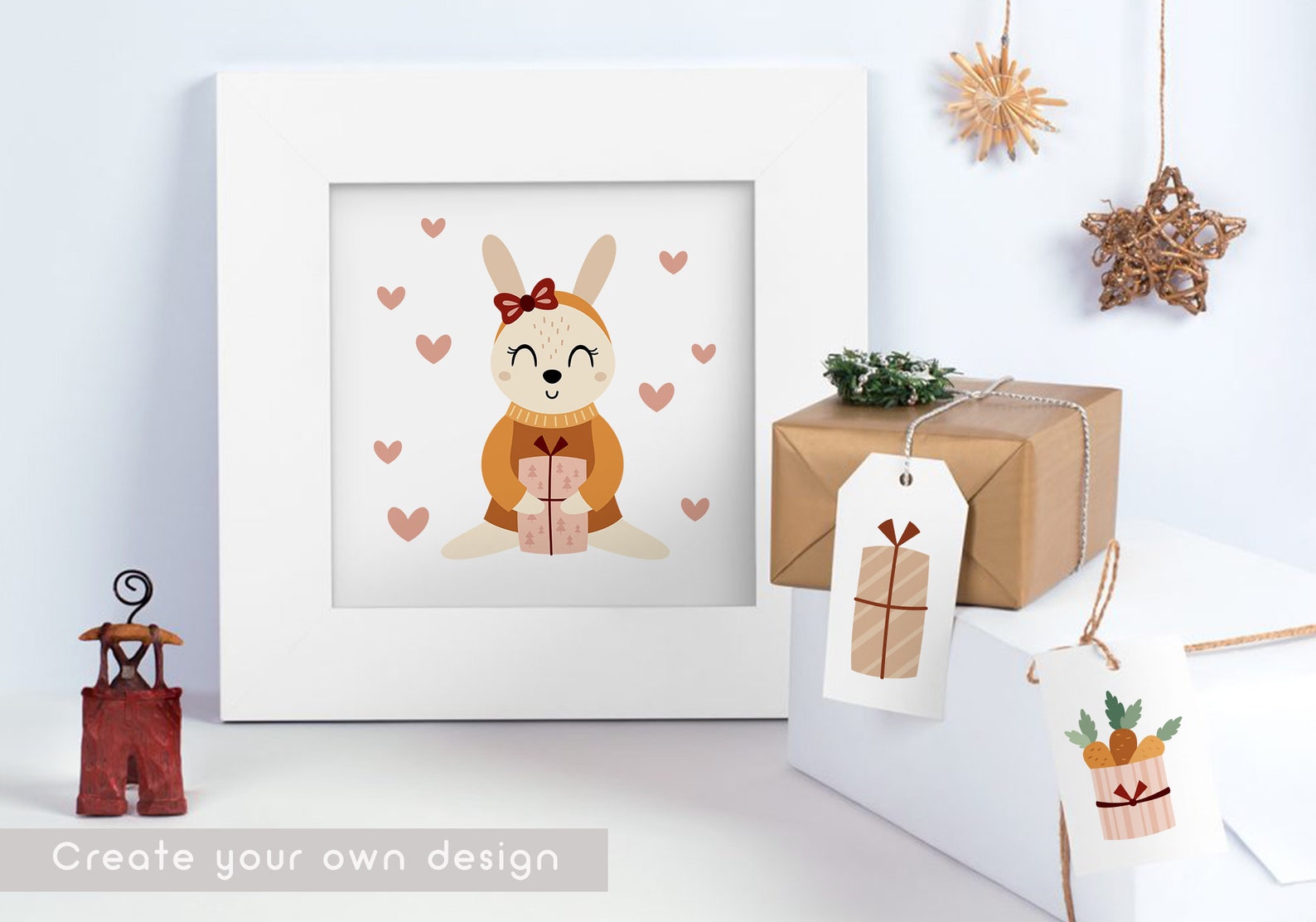 Christmas Clipart Christmas Rabbit Svg Merry Christmas Png - Etsy