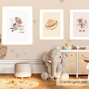 Space Clipart, Outer Space Svg, Boho Space Nursery Print, Solar System ...
