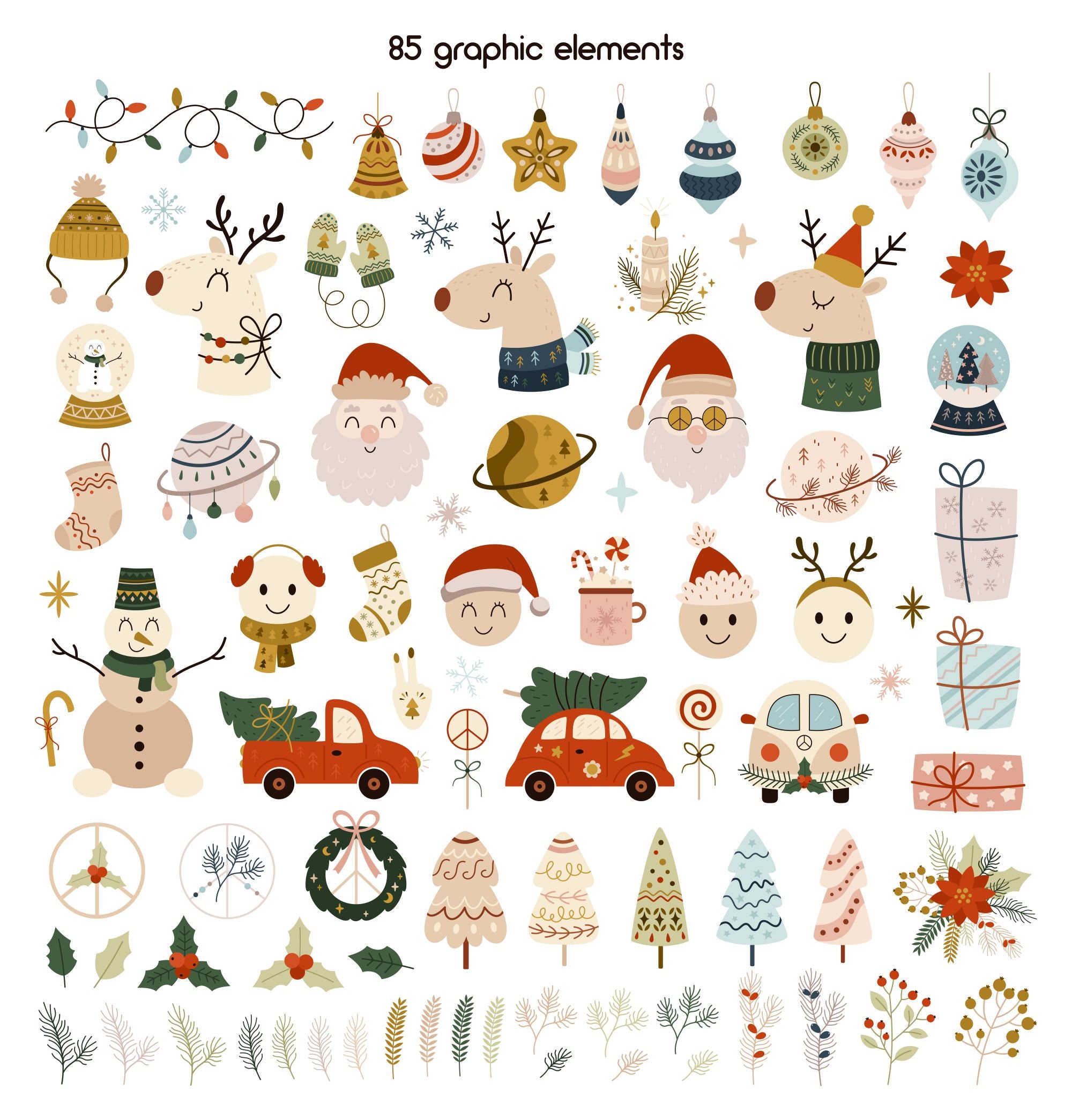 Retro Christmas Clipart Vintage Christmas Svg Christmas - Etsy
