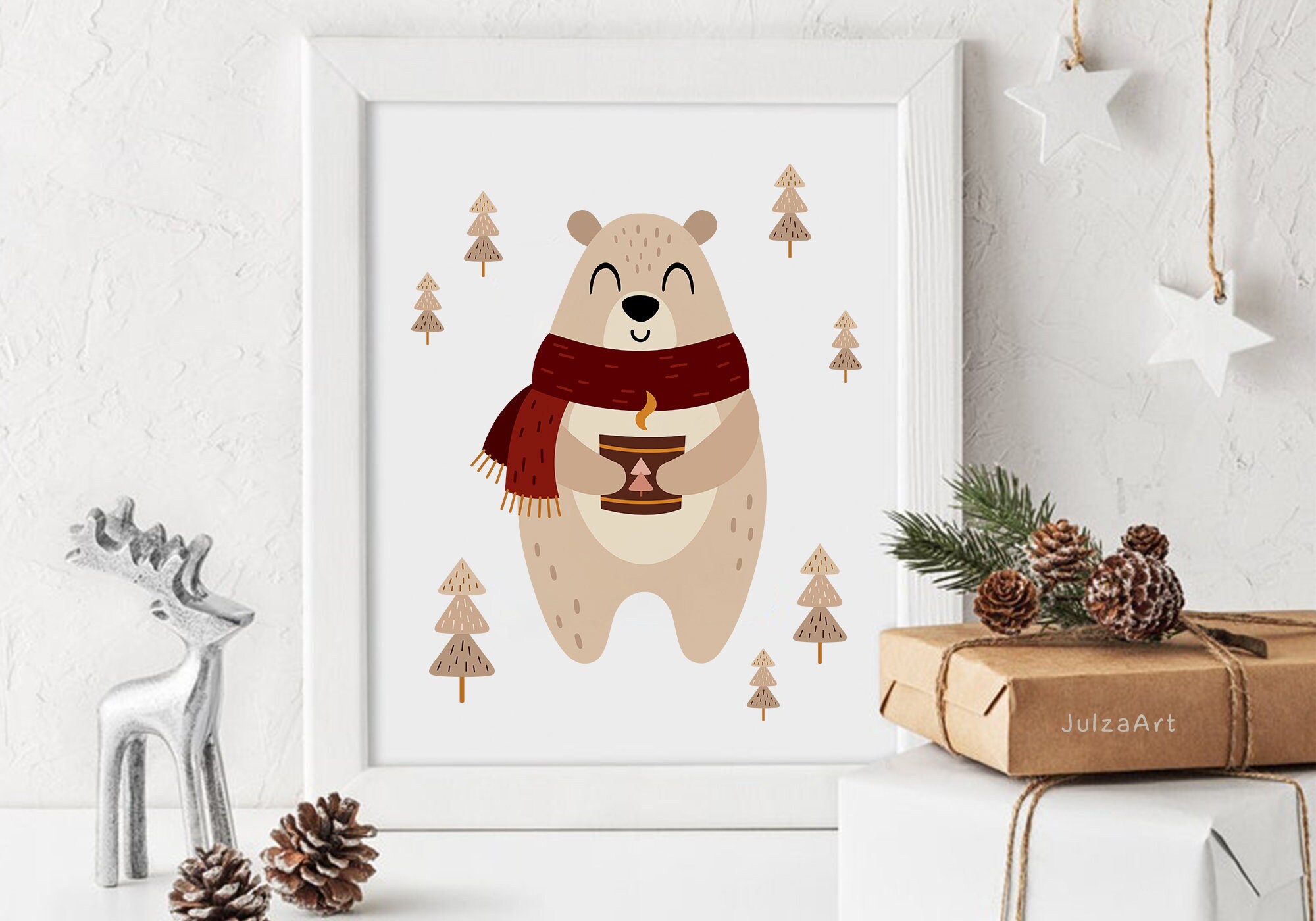 Winter Animals Clipart Christmas Svg Woodland Animals Png - Etsy
