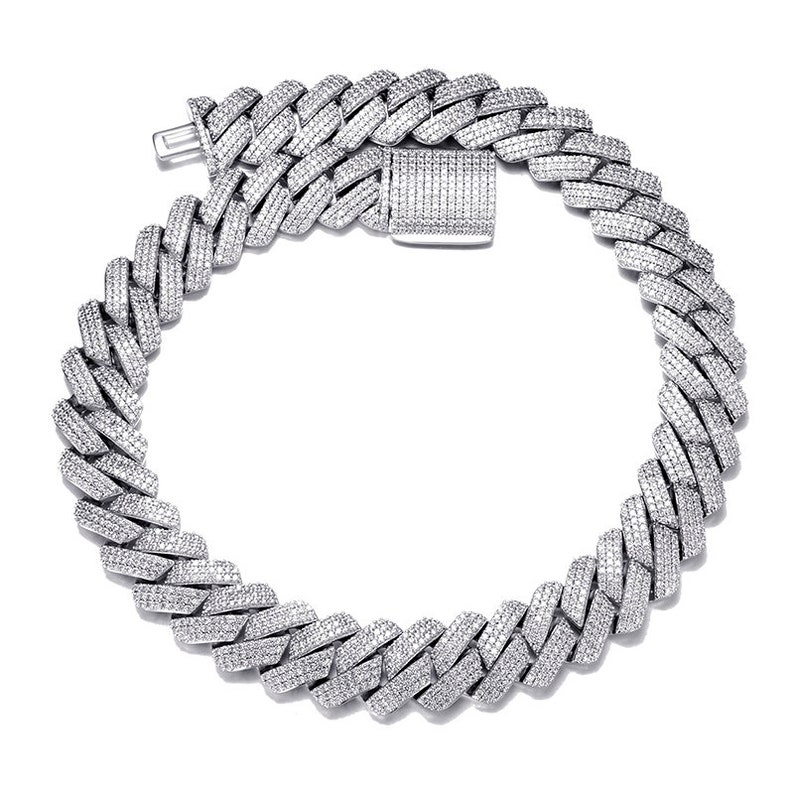 12MM Sharp-edge Cuban Prong Cz Diamond Chain Comes With Callisto ...