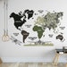 Military World Map Wall Decal for Boys, Decor for Kids' Room: Military ...