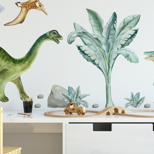Brontosaurus Sticker Dinosaur Wall Decal for Kids Dinosaur - Etsy