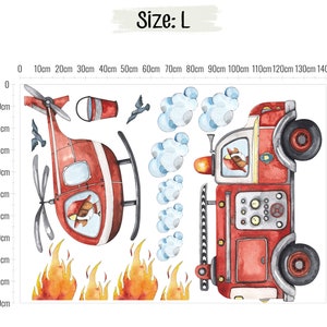 Fire Department Wall Sticker Set Wall Tattoo for Children's Room ...