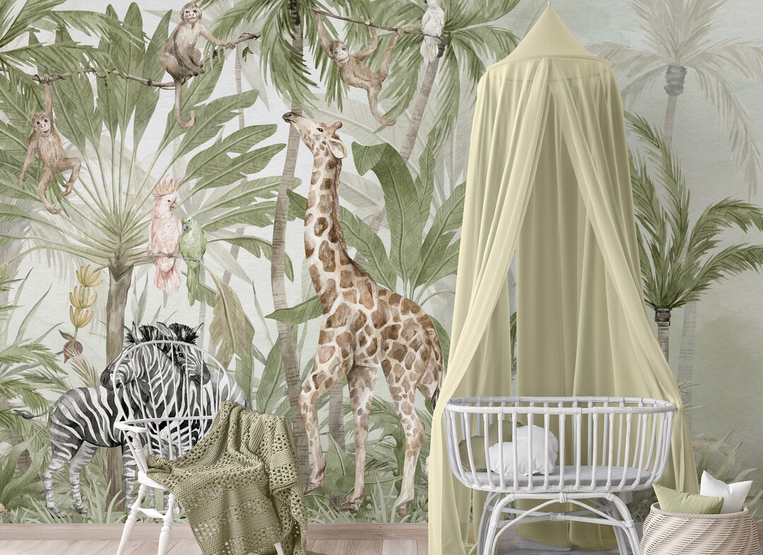 Monkey Fun Time Wallpaper, Wallpaper for Kids, Jungle Wallpaper ...