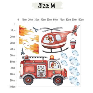 Fire Department Wall Sticker Set Wall Tattoo for Children's Room ...