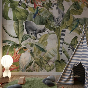 King of the Lemurs, Wild Jungle Wallpaper, Kids Jungle Animals, Jungle ...