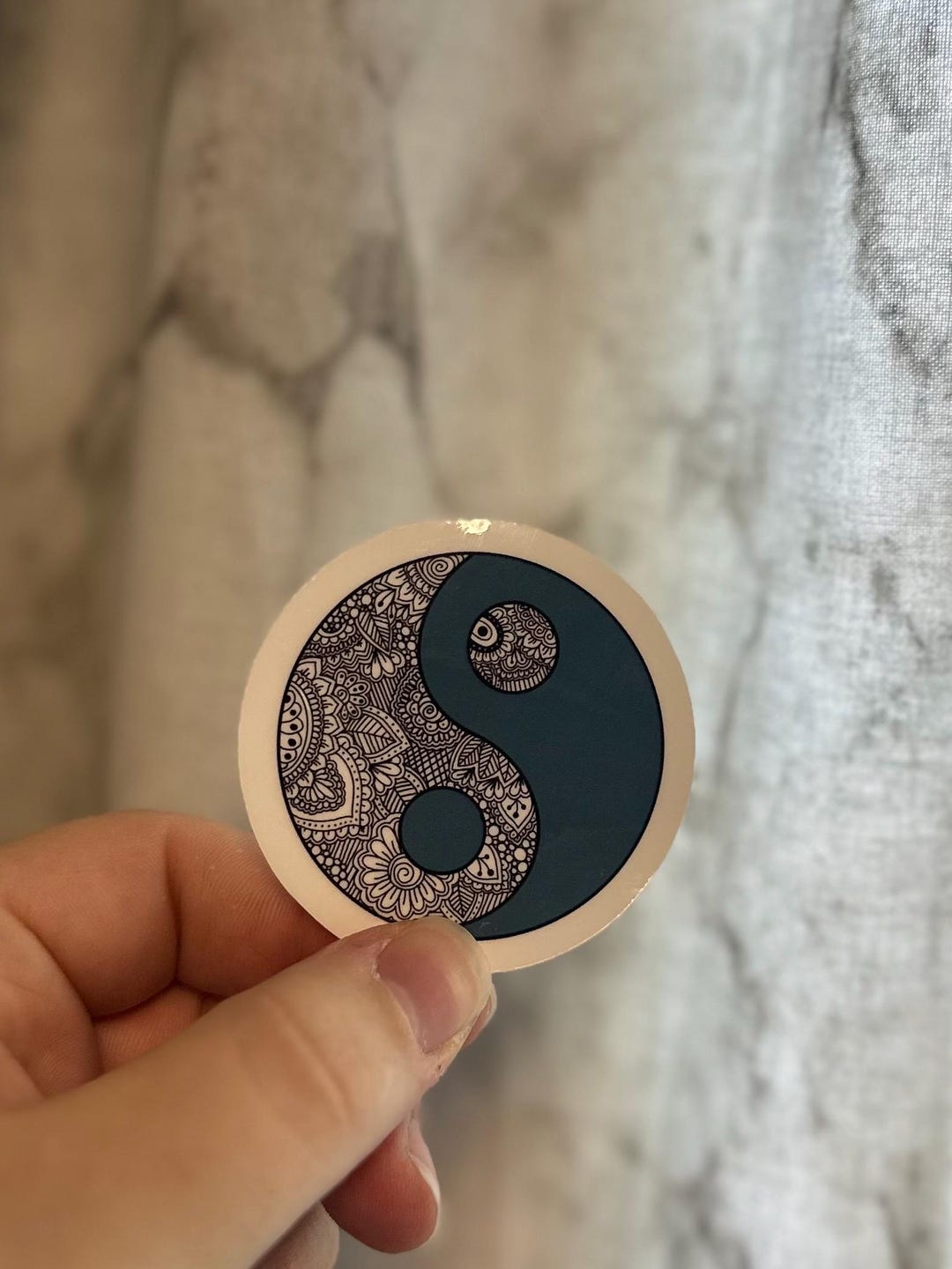 Zen Tangle Ying Yang Sticker/ Ying Yang Sticker/ Peace Stickers - Etsy