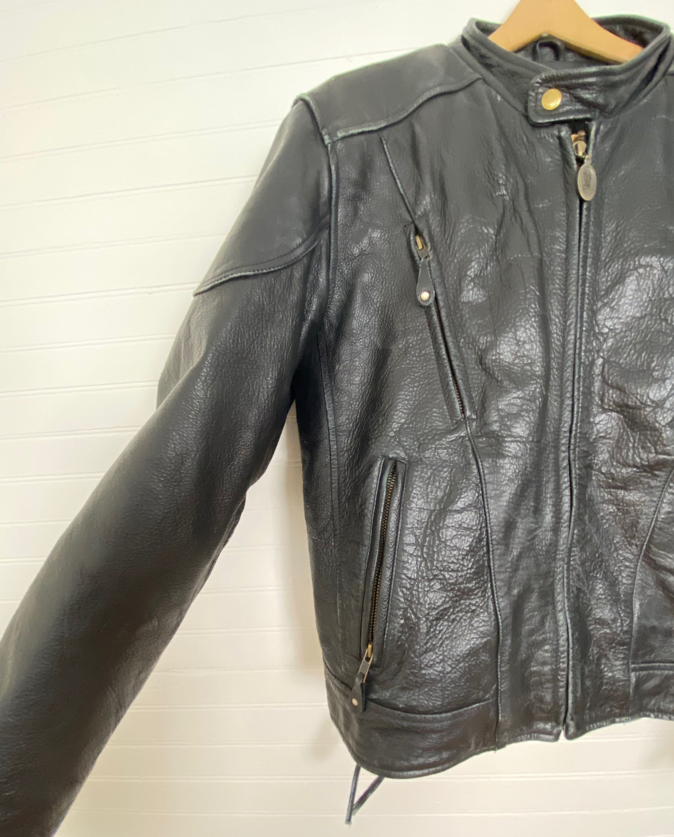 Victory Leather Men's Motorcycle Jacket, Size Medium - Etsy