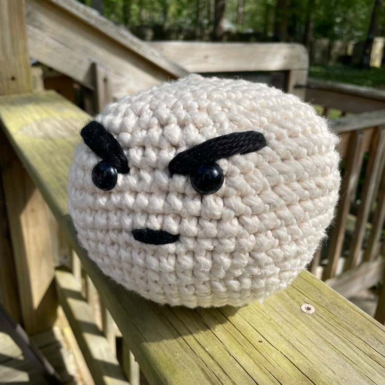 Angry White Blood Cell Handmade Crochet Plush - Etsy