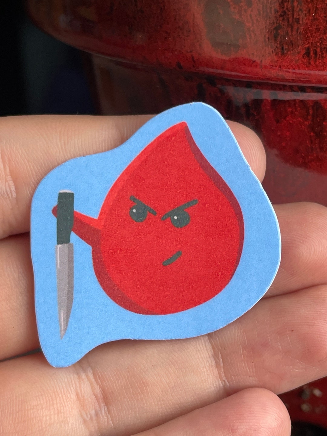 Angry Red Blood Cell Cancer Awareness Sticker - Etsy