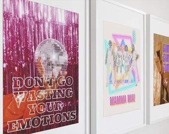 Pink Abba Poster - Etsy