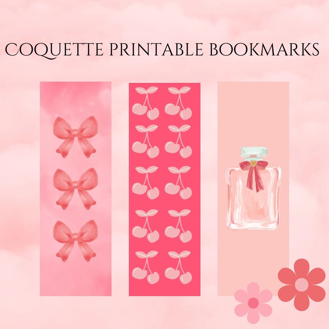Coquette Digital Bookmarks - Etsy