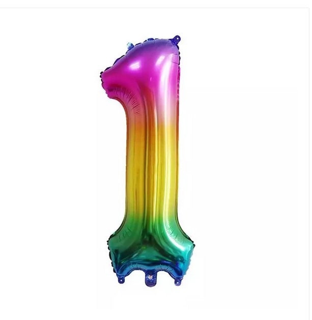 Giant 40 Rainbow Number Balloon Wedding White Party - Etsy UK
