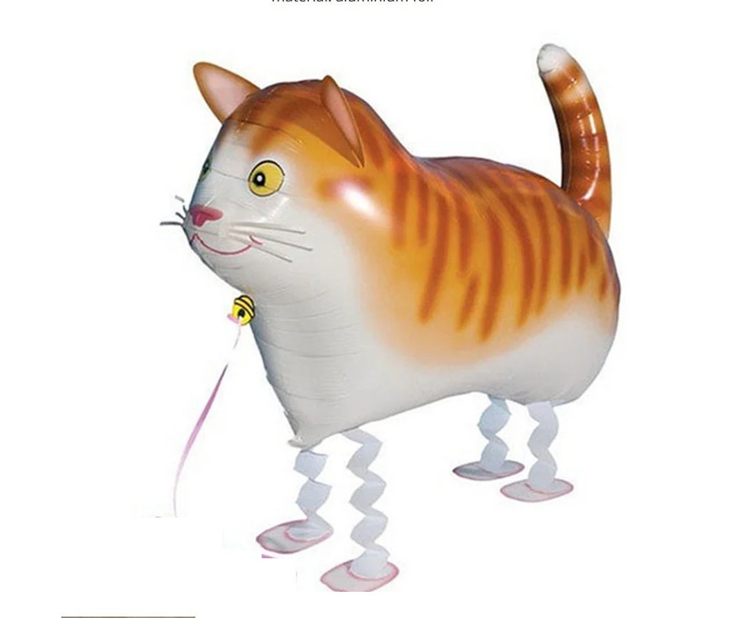 Cat Walking Pet Balloon Animal Airwalker Foil Helium Kids Fun Parties ...