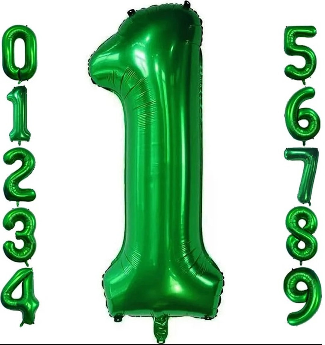Green Giant Foil Number Balloons Letter Air Helium Birthday Age Party ...