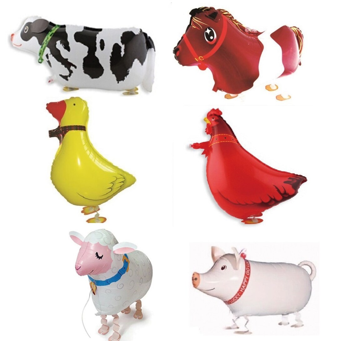 FARM Jungle Walking Pet Balloon Animal Airwalker Zoo Farm Foil Balloons ...