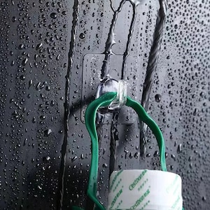 10 PCS Heavy Duty Self Adhesive Clear Hooks Waterproof 15kg 33lb ...