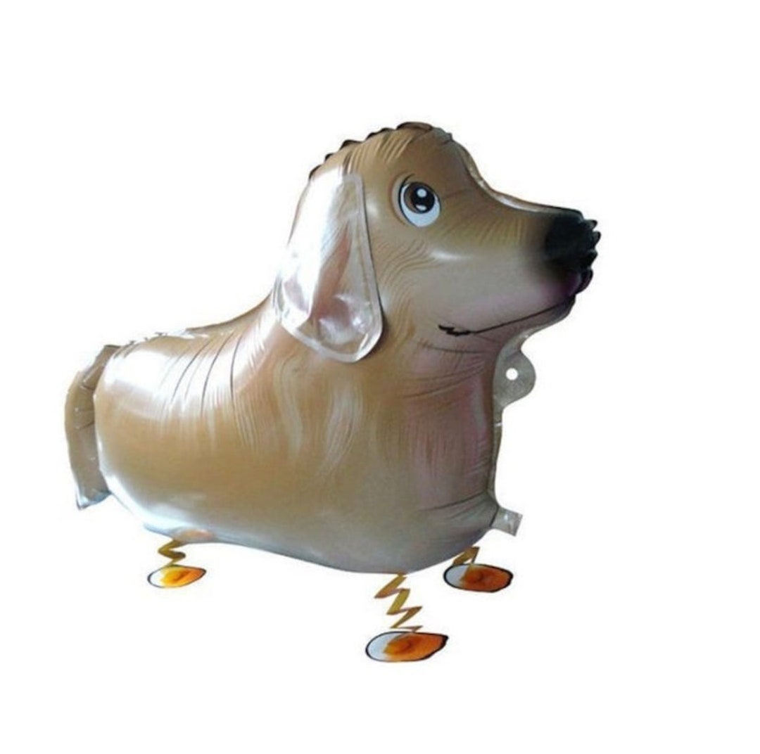 Golden Labrador Retriever Dog Walking Pet Balloon Animal Airwalker Foil ...