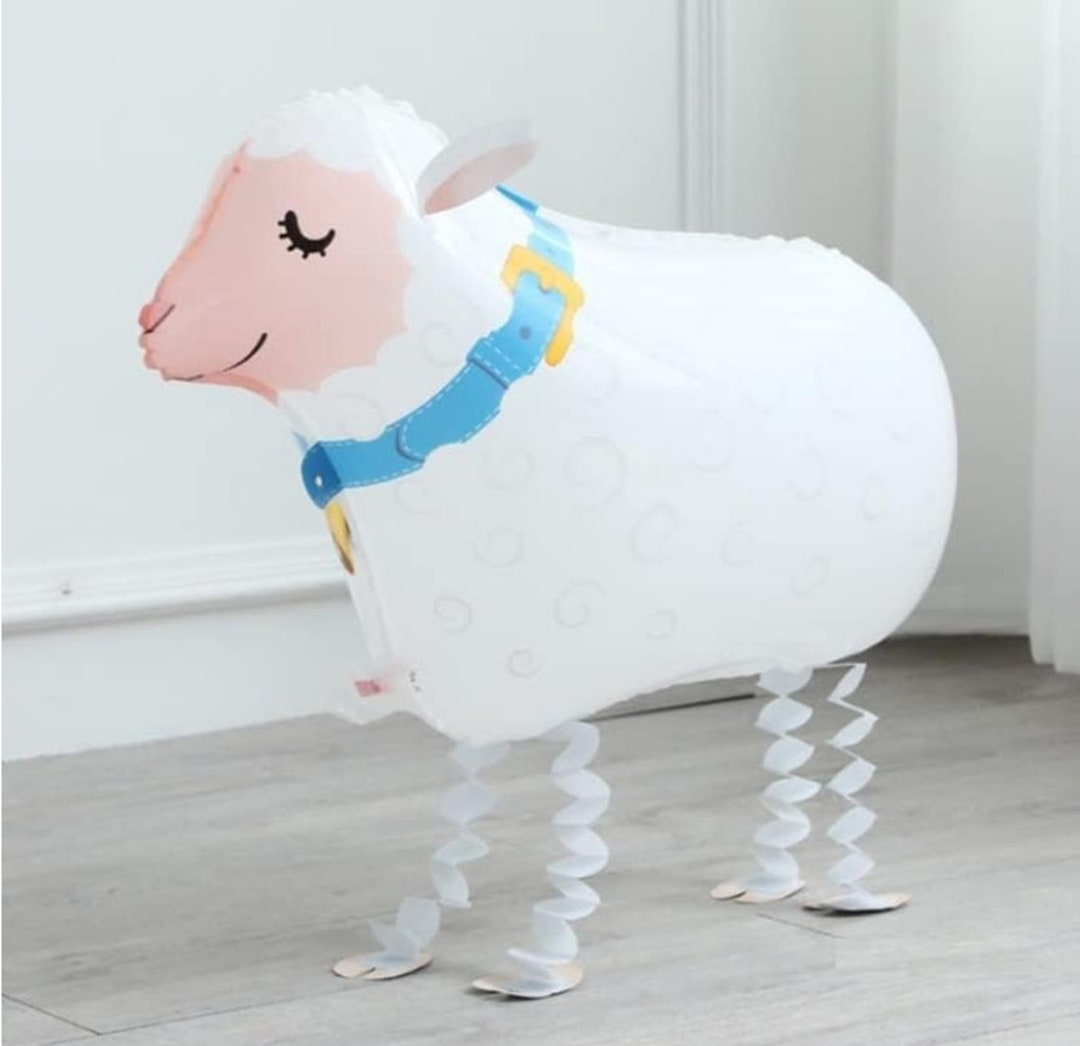 Sheep Walking Pet Balloon Animal Airwalker Foil Helium Kids Fun Parties ...