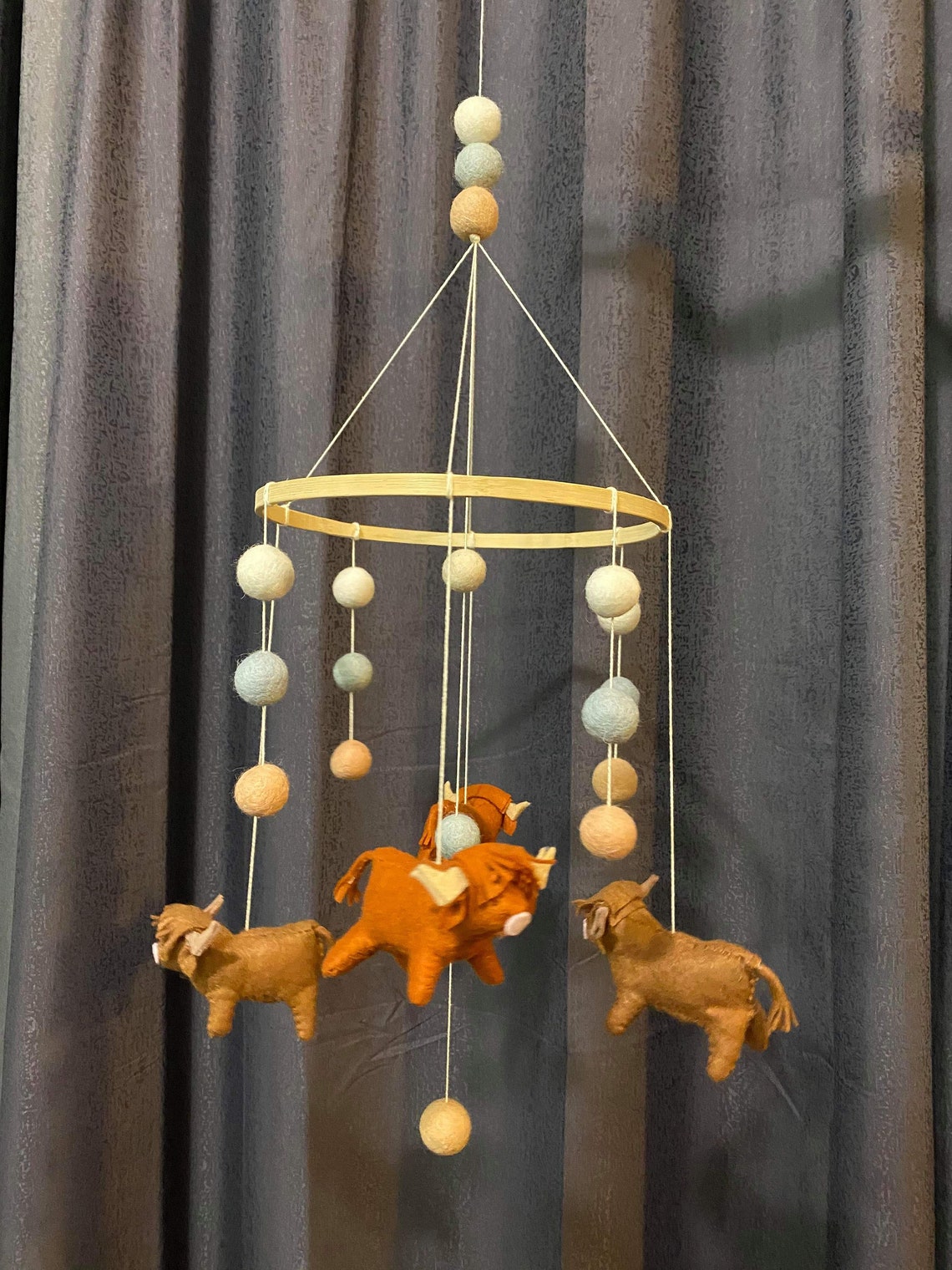 Highland Cow Baby Mobile - Etsy